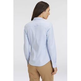 Gant Damen Langarmbluse "New Slim Stretch Oxford Blouse", blau, Gr. 38, unifarben, Obermaterial: 97% Baumwolle, 3% Elasthan, Blusen, f&uuml;r bequemen