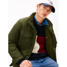 Tommy Hilfiger Herren Fieldjacket "LW PACKABLE"arctic spruce, Gr. L, Web, Obermaterial: 100% Polyester, Jacken, im Kragen verstaubare Kapuze, normale