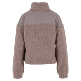 Urban Classics Damen Winterjacke "Urban Classics Damen Ladies Sherpa Mix Jacket", beige, Gr. XS, unifarben, 100% Polyester, Jacken