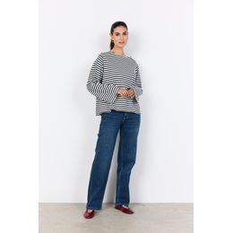soyaconcept Damen Langarmshirt "SC-BRI 1"navy combi, Gr. M, geringelt, gestreift, Jersey, Obermaterial: 100% Baumwolle, Shirts, aus Baumwolle,