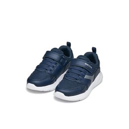 Geox M&auml;dchen Sneaker "J SPRINTYE BOY", Gr. 32, blau, Synthetik, Textil, Schuhe, Freizeitschuh, Klettschuh mit elastischen Schn&uuml;rsenkeln