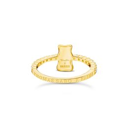 Thomas Sabo Damen Fingerring "Thomas Sabo x HARIBO: Ring mit Goldb&auml;r", 54, Silber 925 (recycelt), 2mm, gold, Silber 925 (recycelt), Fingerringe, mit
