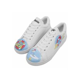DOGO Damen Sneaker "Ace Low-Top Sneaker You, Me And The Sea Damen Sneaker, Ace", Gr. 41, wei&szlig;, Lederimitat, Schuhe, Handgefertigt