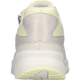 Waldl&auml;ufer WALDL&Auml;UFER Damen Sneaker "H-MARA", Gr. 7sanftes wei&szlig;, hellgelb, Leder, Lederimitat, Textil, Schuhe, Halbschuh, Freizeitsneaker, Schn&uuml;rer mit