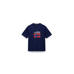 Napapijri Shirt 'ALBEDO' boy size 104 Navy / Azure / Cherry red / White