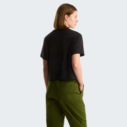 The North Face Damen T-Shirt "W EVOLUTION SIMPLE DOME CROP RLX SS TEE", schwarz, Gr. XL, Obermaterial: 100% Baumwolle, Shirts, sportlicher Stil,