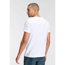 AJC Herren T-Shirt, wei&szlig;, Basic, Gr. M, unifarben, Single Jersey, Obermaterial: 100% Baumwolle, Shirts, lockere Passform, Basic-Stil