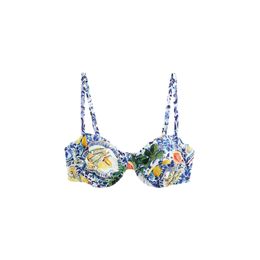 next Bikinitop Damen Gr&ouml;&szlig;e 90 dunkelblau / zitrone / oliv / wei&szlig;