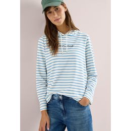 Cecil Damen Langarmshirt, blau, Gr. XL, gestreift, Web, 48% Baumwolle, 48% Modal, 4% Elasthan, Shirts, im soften Baumwoll-Mix
