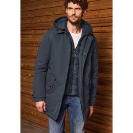 Street One MEN Herren Winterjacke, schwarz, Gr. M, unifarben, Web, Obermaterial: 73% Baumwolle, 27% Polyester. Kapuze: 100% Nylon. Futter: 100%