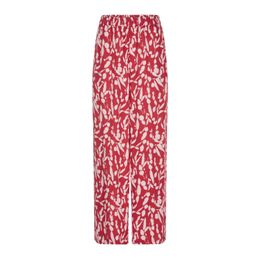 GOLDNER Damen Schlupfhose "Kurzgr&ouml;&szlig;e Druckhose mit floralem Muster", rot, Gr. 24, Obermaterial: 100% Viskose CV., Hosen, Eingriffstaschen an der Seite