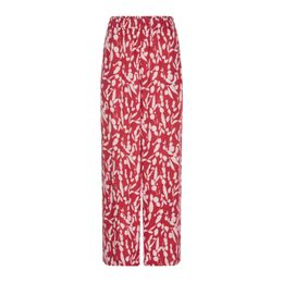 GOLDNER Damen Schlupfhose "Kurzgr&ouml;&szlig;e Druckhose mit floralem Muster", rot, Gr. 21, Obermaterial: 100% Viskose CV., Hosen, Eingriffstaschen an der Seite