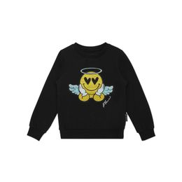 Philipp Plein M&auml;dchen Sweatshirt "Smile"02, schwarz, Gr. 12, Obermaterial: 5% Elasthan, 95% Baumwolle, Sweatshirts