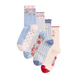 Cath Kidston Socken Damen Gr&ouml;&szlig;e 36/41 blau / rot