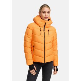 Winterjacke Marikoo "Yukanii", Damen, Gr. S, orange, Obermaterial: 100% Polyester. Futter: 100% Polyester. Wattierung: 100% Polyester. &Auml;rmelfutter: 100% Polyester, Jacken Winterjacke, Kurze Winterjacke mit langen B&uuml;ndchen und Daumenloch