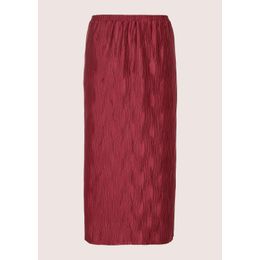 Madeleine Mode MADELEINE Damen Midirock "Midirock Schlupfrock mit Wellenstruktur", rot, Modern, Gr. 40, Obermaterial: 100% Polyester PES., R&ouml;cke, Jerseyrock mit
