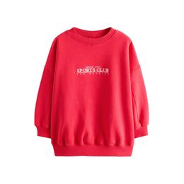 next Sweatshirt M&auml;dchen Gr&ouml;&szlig;e 134 rot / wei&szlig;