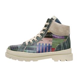 DOGO Damen Winterboots "Adriana Rain Waters My Soul Damen Stiefeletten, Adriana Brick In", Gr. 36, gelb, Lederimitat, Schuhe, Handgefertigt