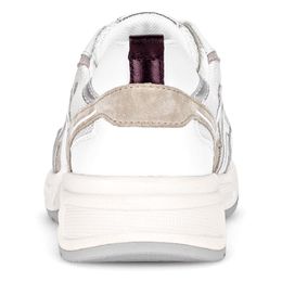 Gabor Damen Keilsneaker "DAVOS", Gr. 40, wei&szlig;, Glattleder, Textil, Veloursleder, Schuhe, Freizeitschuh, Halbschuh, Schn&uuml;rer in Komfortweite H (= sehr