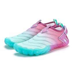 Venice Beach Damen Aquaschuh "Badelatsche, Badeschuhe, Badeschlappe, Barfu&szlig;schuh, leichter Slipper", Gr. 37, bunt, Obermaterial: 50% Lederimitat, 50%