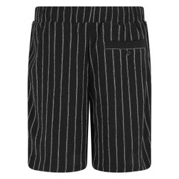 Urban Classics Herren Shorts "Urban Classics Striped Crinkle Resort Shorts", schwarz-wei&szlig;, Gr. L, gestreift, 92% Polyester, 6% Viskose, 2% Elasthan,