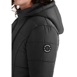 STOOKER WOMEN Damen Wintermantel "JULIA Mantel mit Kapuze", schwarz, Gr. XL, 100% Polyester, M&auml;ntel, Outdoormantel figurumspielend gef&uuml;ttert Kapuze