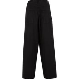 Urban Classics Herren Stoffhose "Urban Classics Tapered Twill Baggy Pants", schwarz, Gr. 30, unifarben, 99% Baumwolle, 1% Elasthan, Hosen