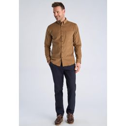 Bison Herren Businesshemd "Business-Casual-Hemd (Langarm) Regular Fit"dusty braun, Gr. M, Obermaterial: 100% Baumwolle, Hemden