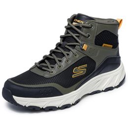 Skechers Herren Trekkingschuh "HILLCREST 2.0", Gr. 45oliv, schwarz, Lederimitat, Textil, Schuhe, Schn&uuml;rboots, Freizeitschuh, wasserabweisend