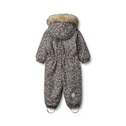 Wheat Kinder Jumpsuit "Wheat Snowsuit Nickie"schwarz sea open flowers, Gr. 74, unifarben, 100% Nylon, Overalls