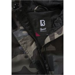 Brandit Damen Allwetterjacke "Brandit Damen Ladies Summer Windbreaker Frontzip"schwarzcamo, Gr. 4XL, mehrfarbig, 100% Polyester, Jacken