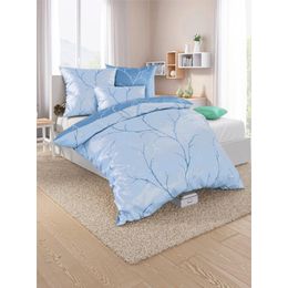 w&auml;schepur Bettw&auml;sche W&Auml;SCHEPUR, blau, Feinbiber, 100% Baumwolle, Bettw&auml;sche