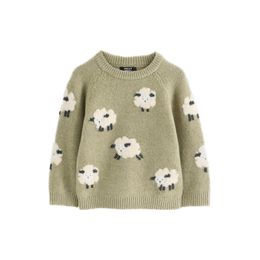 next Pullover Jungen Gr&ouml;&szlig;e 80 creme / pastellgr&uuml;n / schwarz / wei&szlig;