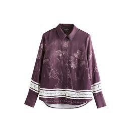 next Bluse Damen Gr&ouml;&szlig;e L aubergine / wei&szlig;