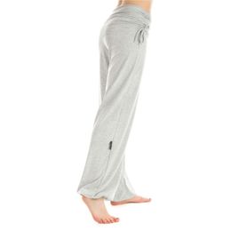 WINSHAPE Damen Sporthose "WH1", grau, Gr. M, 48% Baumwolle, 48% Polyester, 4% Elasthan, Hosen, mit seitlicher Raffung