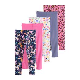 next Leggings M&auml;dchen Gr&ouml;&szlig;e 98 navy / brombeer / pink / wei&szlig;