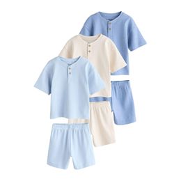 next Schlafanzug Jungen Gr&ouml;&szlig;e 110 beige / blau / hellblau