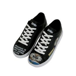 DOGO Damen Sneaker "Ace Low-Top Sneaker Best Of Tweety And Sylvester Black Damen", Gr. 36, braun, Lederimitat, Schuhe, Handgefertigt