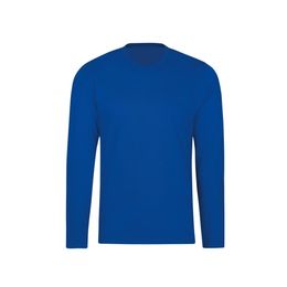 TRIGEMA Damen T-Shirt "TRIGEMA Langarmshirt aus 100% Baumwolle", blau, Basic, Gr. S, Single Jersey, 100% Baumwolle, Shirts