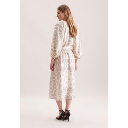 Seidensticker Damen Sommerkleid, beige, Gr. 40, bedruckt, 100% Viskose, Kleider, 3/4 V-Neck Druck
