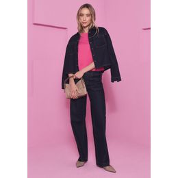 Street One Damen Comfort-fit-Jeansrinsed wash, Gr. 33, unifarben, Jeans, 72% Baumwolle, 27% Polyester, 1% Elasthan, Jeans, Middle Waist