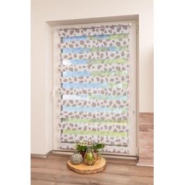 Doppelrollo K-home, B:35cm H:150cm, grau, Polyester, Rollos, "Delphi", im Fixma&szlig;