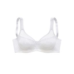 Damen Minimizer-BH, NUANCE BY LASCANA, Gr. 75, wei&szlig;, Microtouch, Obermaterial: 79% Polyamid, 15% Polyester, 6% Elasthan, BHs, mit B&uuml;gel, gemoldet mit