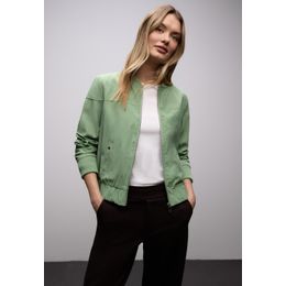 Street One Damen Blouson, gr&uuml;n, Gr. 44, unifarben, Stoff, Obermaterial: 87% Viskose, 13% Polyester. Futter: 65% Polyester, 35% Baumwolle, Jacken, mit
