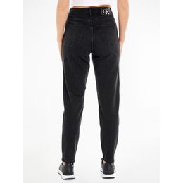Damen Mom-Jeans "MOM JEAN", schwarz, Gr. 32, Calvin Klein Jeans, unifarben, Denim/Jeans, Obermaterial: 99% Baumwolle, 1% Elasthan, Jeans,