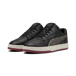 Puma Damen Sneaker "CAVEN 2.0 ANIMAL FLAIR", Gr. 37,5, schwarz-wei&szlig;, Synthetik, mehrfarbig, Schuhe, f&uuml;r Sportmode und Streetwear, mit weicher