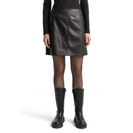 Damen Minirockdeep schwarz, Gr. XL, Tom Tailor Denim, unifarben, Web, Obermaterial: 100% Polyurethan, R&ouml;cke