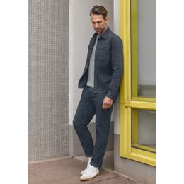 Street One MEN Herren Stoffhoseschwarz ink blau, Gr. 33, unifarben, Stoff, 74% Polyester, 21% Viskose, 5% Elasthan, Hosen, Middle Waist
