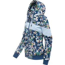 Ragwear Damen Outdoorjacke "Nuggie Block Flower"night blau26, Gr. L, Au&szlig;enmaterial: 100% Polyester. Innenfutter: 100% Polyester, Jacken, modische