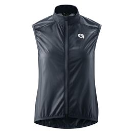 Gonso Damen Funktionsweste "Road Vest Wind W", blau, Gr. 42, 100% Polyester, Westen, Damen Weste, atmungsaktive Radweste, leichte Windweste, Tight Fit